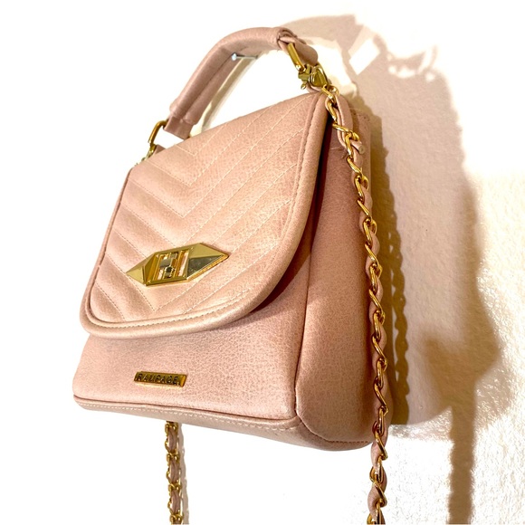 Rampage | Bags | Blush Pink Quilted Satchel Handbag Wdetachable Chain ...